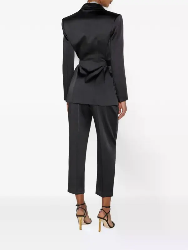 Elisabetta Franchi Stretch Satin Jacket With Belt