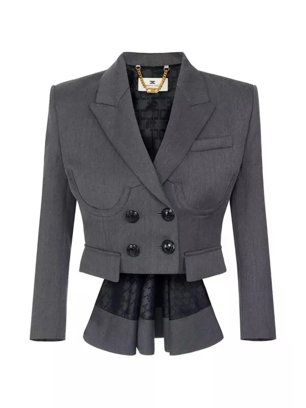 Elisabetta Franchi Cool Wool Jacket - Grey