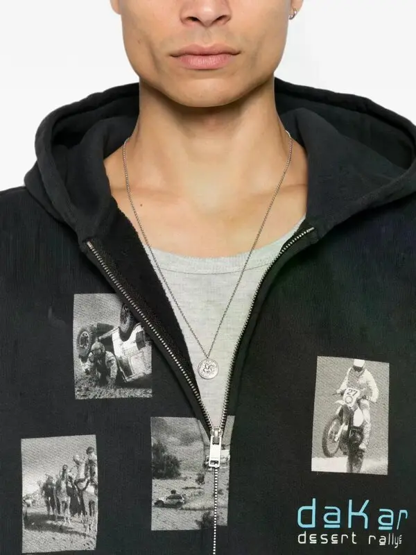 Rhude Logo-print Zip-up Hoodie