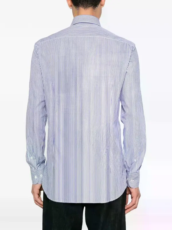 Etro Striped Logo-embroidered Shirt