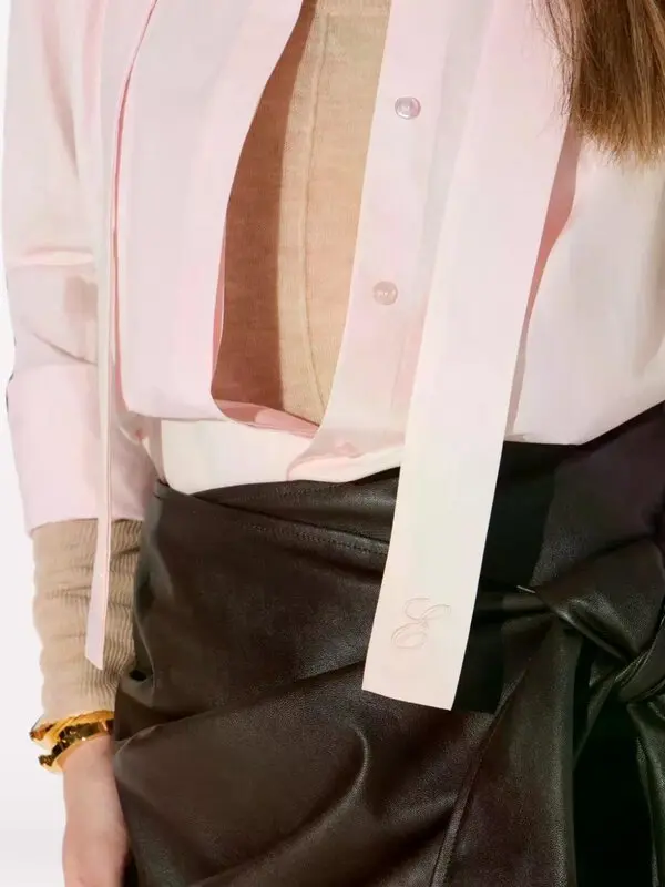 Elisabetta Franchi Cotton Shirt With Sashes