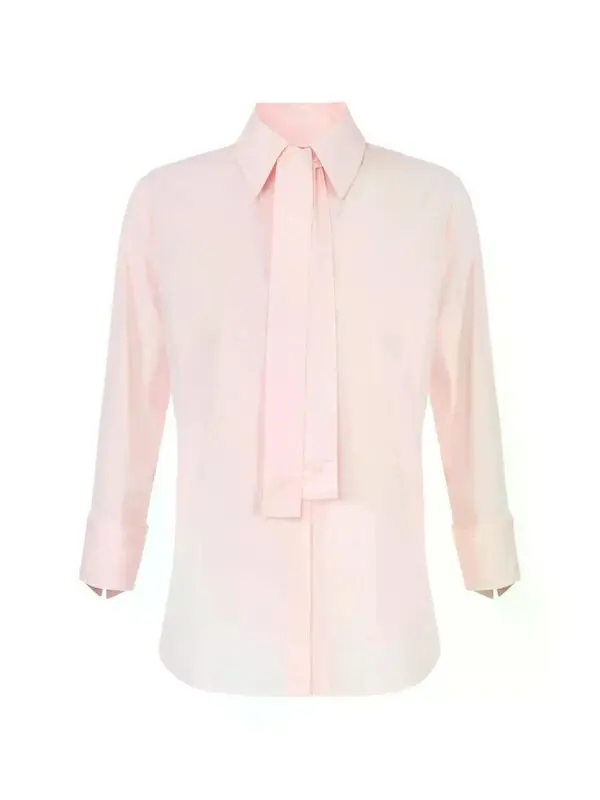 Elisabetta Franchi Cotton Shirt With Sash Detail - Pink