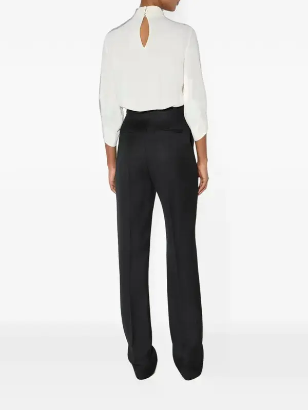 Elisabetta Franchi Blouse In Georgette Fabric With Bow-tie