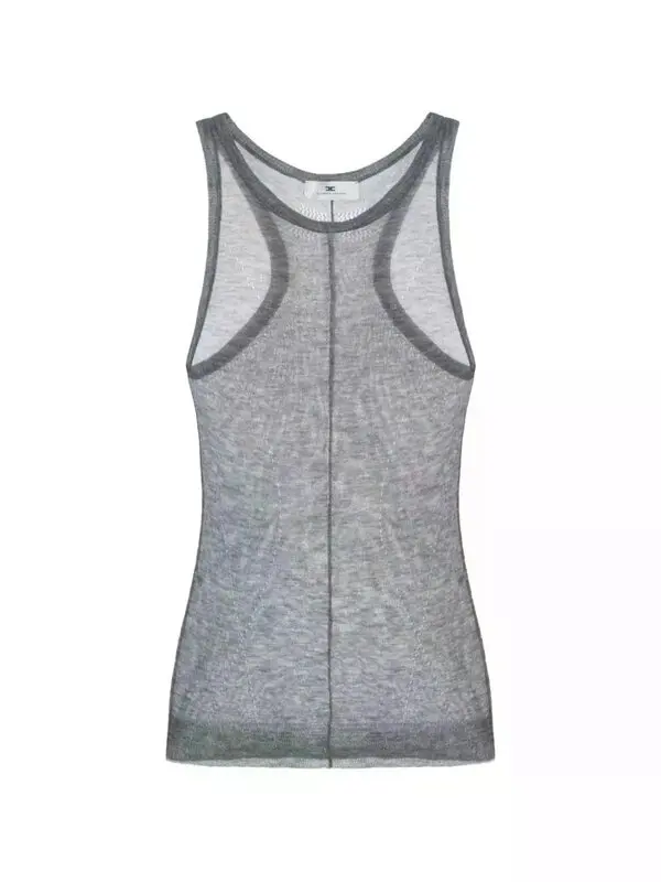 Elisabetta Franchi Wool Top With Ribbing