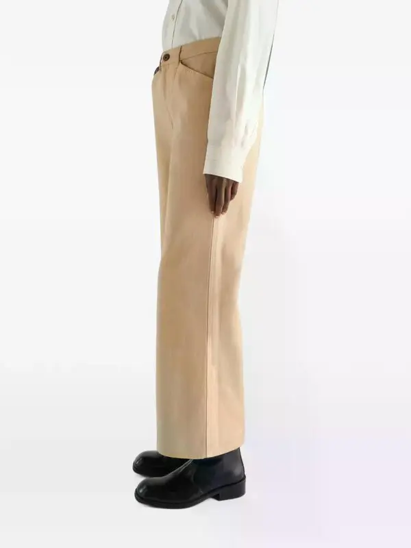 LEMAIRE Flared Five-pocket Pants In Heavy Garment-dyed Broken Twill