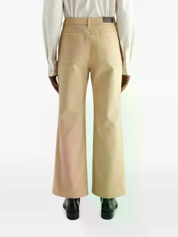 LEMAIRE Flared Five-pocket Pants In Heavy Garment-dyed Broken Twill