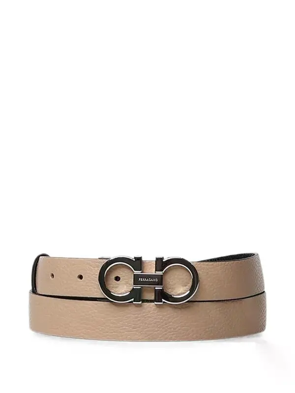 FERRAGAMO Gancini Reversible Leather Belt - Neutrals