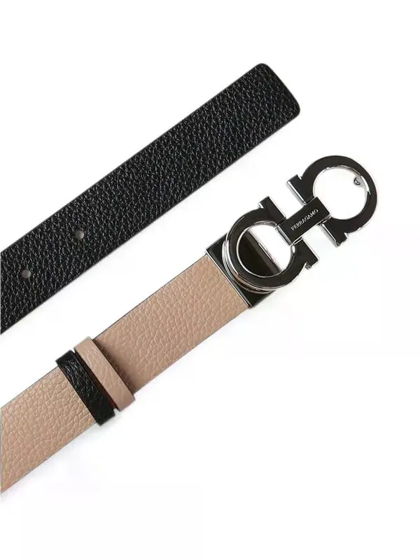 FERRAGAMO Gancini Reversible Leather Belt - Neutrals
