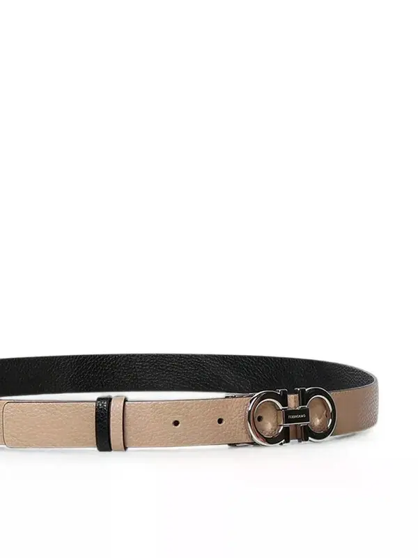 FERRAGAMO Gancini Reversible Leather Belt - Neutrals