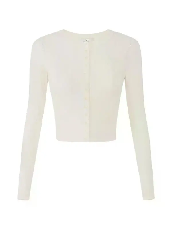 Elisabetta Franchi Knit Openwork Cardigan - Neutrals