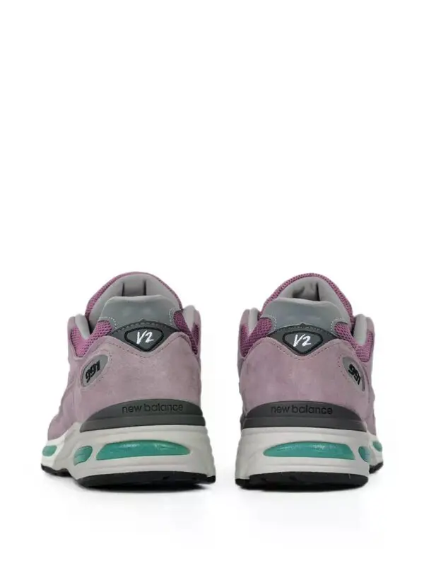 NEW BALANCE 991v2 Panelled Low-top Sneakers - Purple
