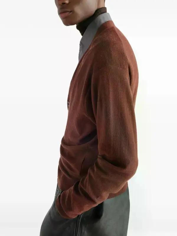 LEMAIRE Relaxed Twisted Merino Blend V-neck Cardigan