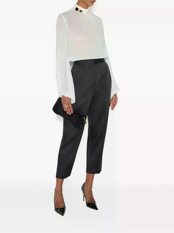 Elisabetta Franchi Stretch Satin Tailored Trousers