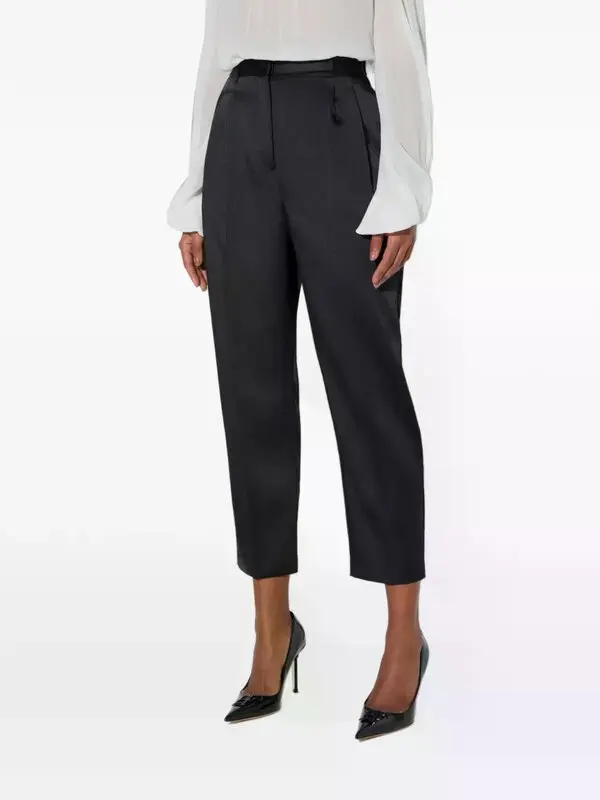 Elisabetta Franchi Stretch Satin Tailored Trousers