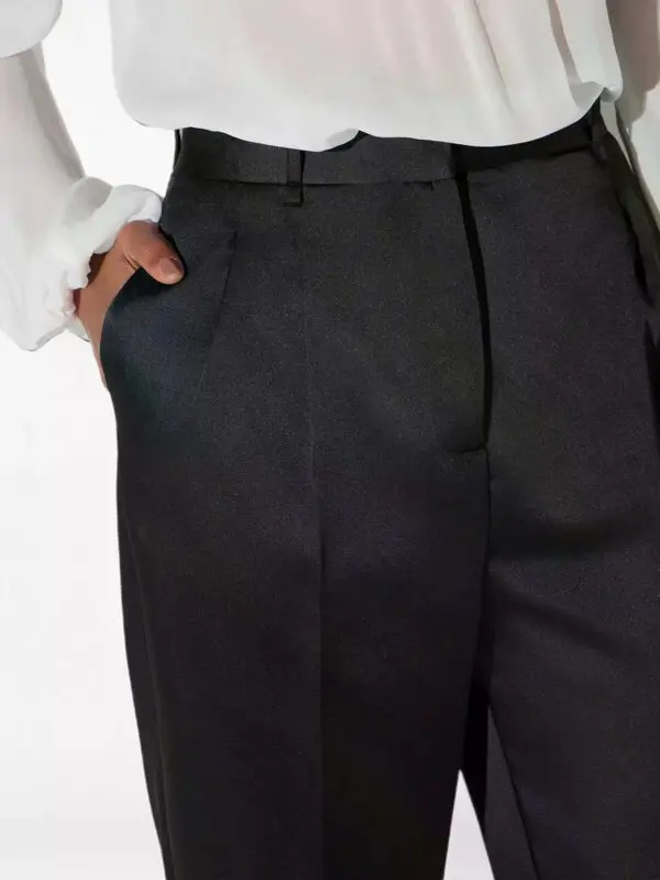 Elisabetta Franchi Stretch Satin Tailored Trousers