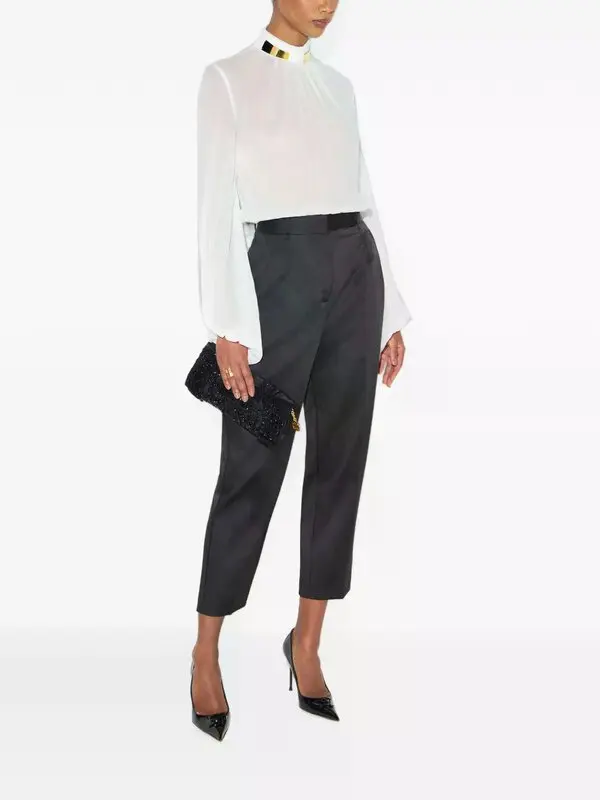 Elisabetta Franchi Stretch Satin Tailored Trousers