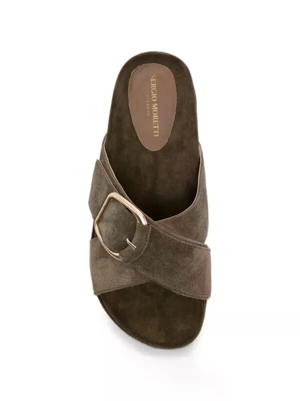 SERGIO MORETTI FIRENZE Crossover Buckle Sandals
