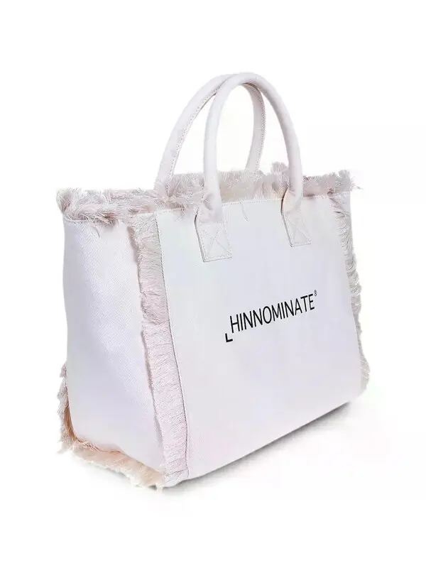 HINNOMINATE Large Fringed Logo-print Tote Bag