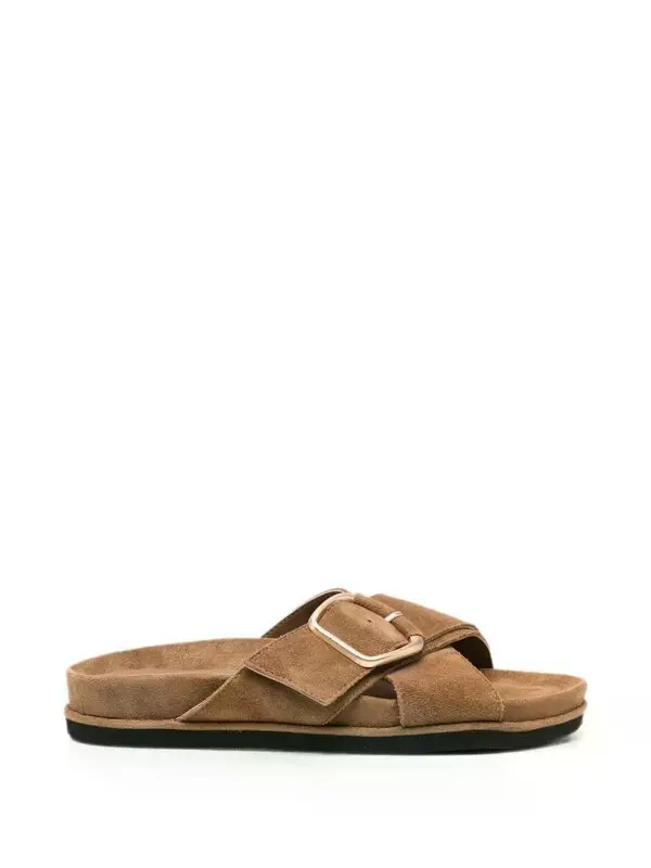 SERGIO MORETTI FIRENZE Buckle-fastening Crossover Strap Sandals