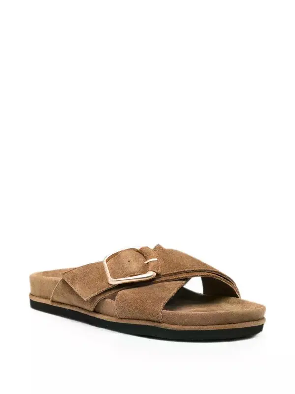 SERGIO MORETTI FIRENZE Buckle-fastening Crossover Strap Sandals