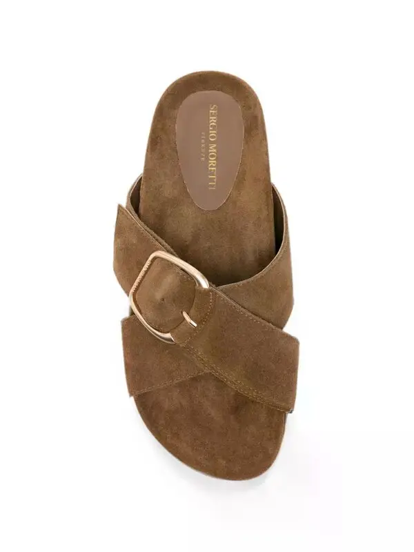 SERGIO MORETTI FIRENZE Buckle-fastening Crossover Strap Sandals