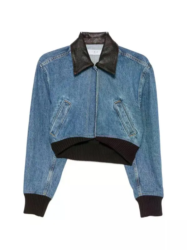 IRO PARIS Cropped Contrast-collar Jacket
