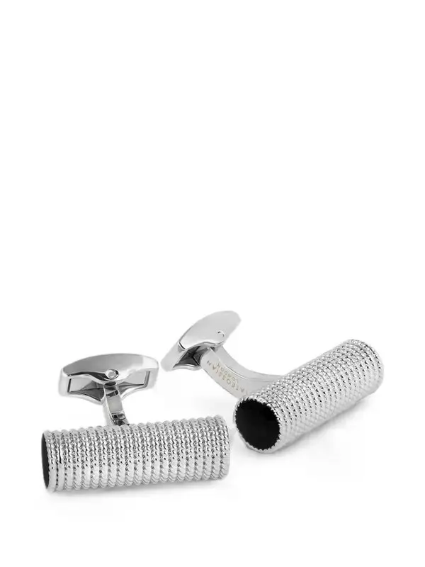 Tateossian Cable Rope Cylinder Cufflinks - Silver