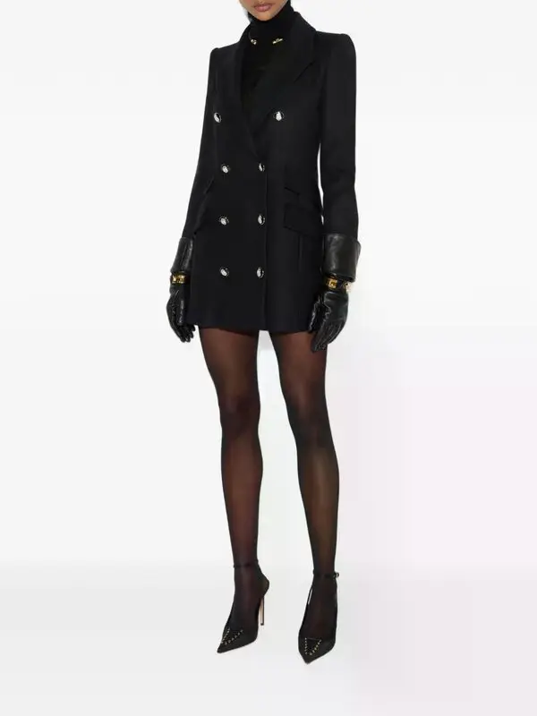 Elisabetta Franchi Coat In Double Layer Crêpe Fabric