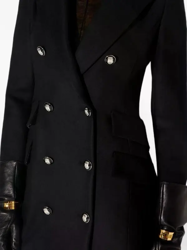 Elisabetta Franchi Coat In Double Layer Crêpe Fabric