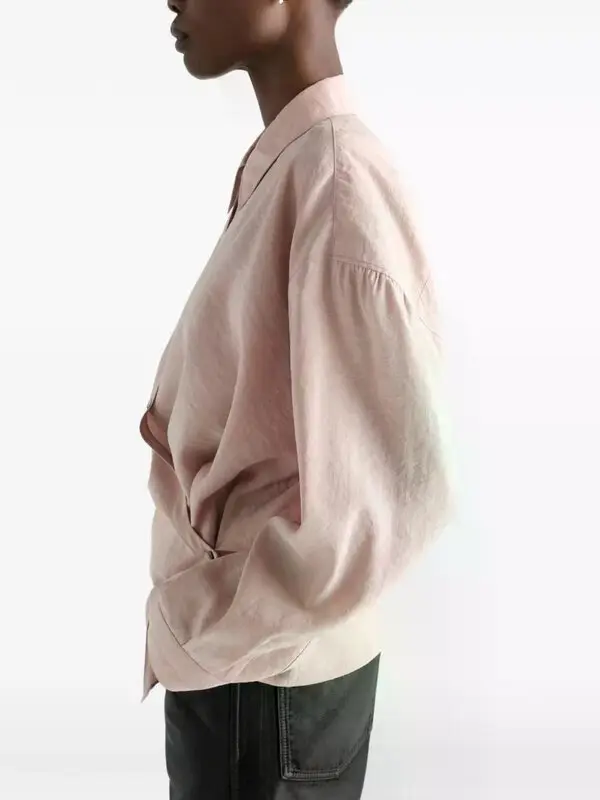 LEMAIRE Straight Collar Twisted Shirt - Pink
