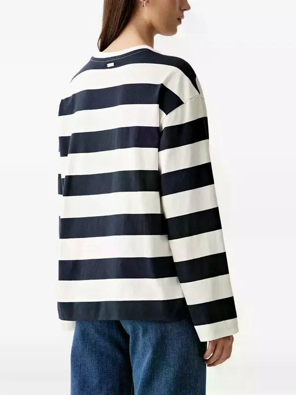 Barbour Cartmel Striped Long Sleeve T-shirt - White