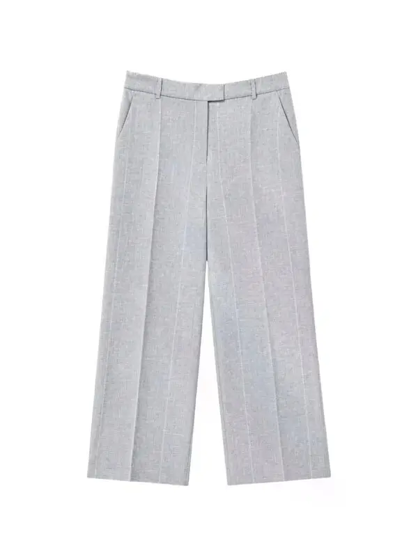 Eleventy Pinstripe-pattern Trousers - Grey