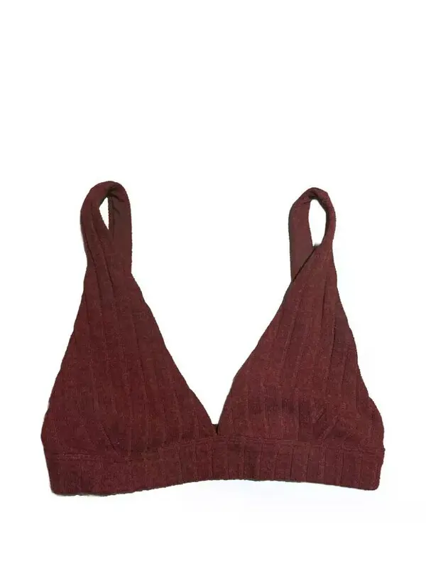 Alo Yoga Ribbed-knit Sports Bra - Red