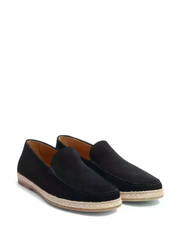 J.M. WESTON Suede Espadrille Flats