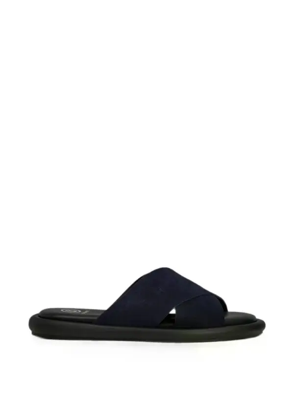 Bogner Crossover-strap Logo-embossed Slides - Blue