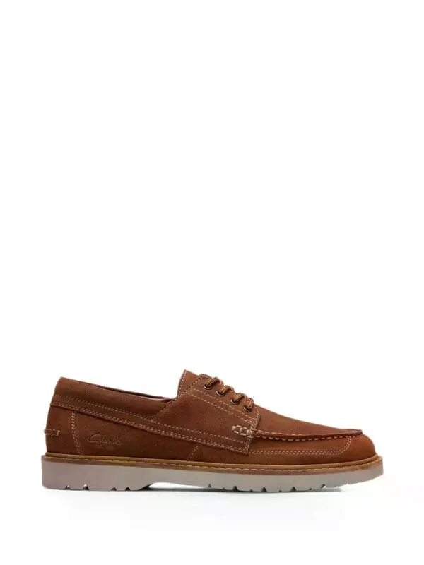 Clarks Weltridge Moc Suede Boat Shoes - Brown