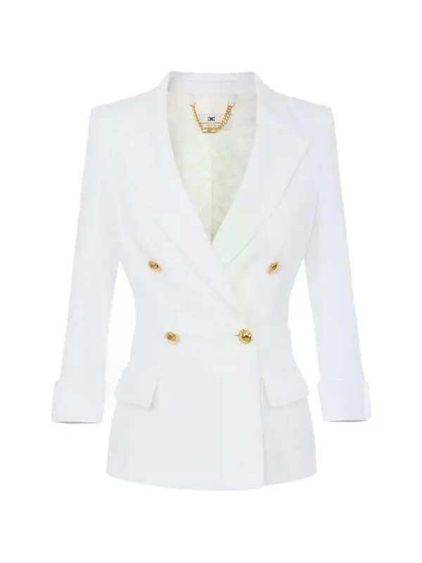 Elisabetta Franchi Jacket In Double Layer Stretch Crêpe Fabric