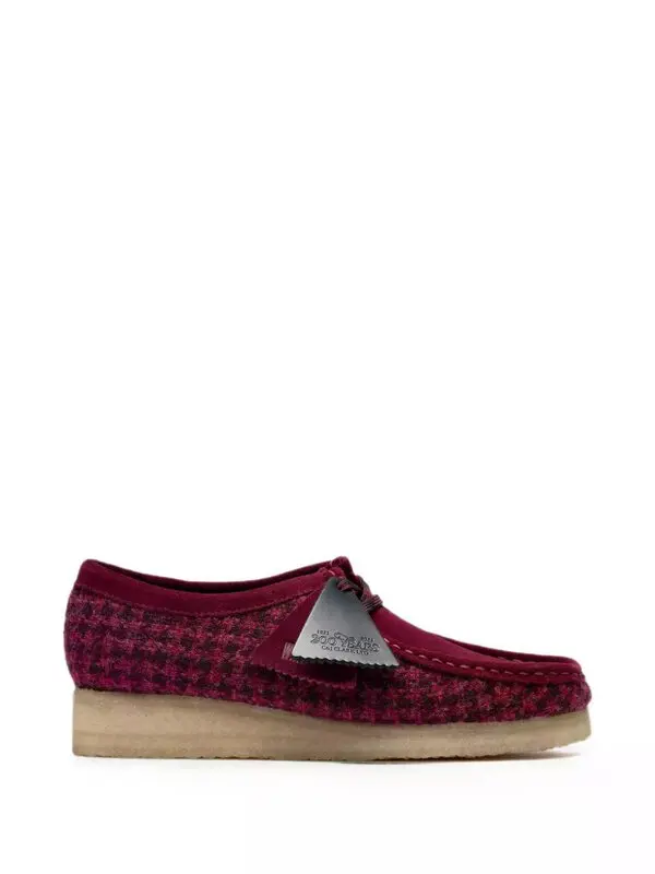 Clarks Wallabee Harris Tweed Derby Shoes - Purple