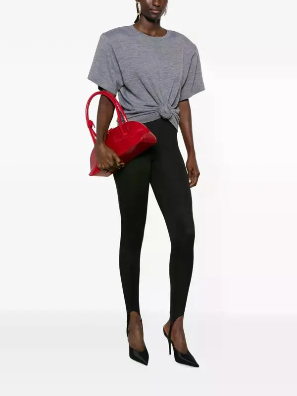Magda Butrym Knotted Cropped T-shirt - Grey