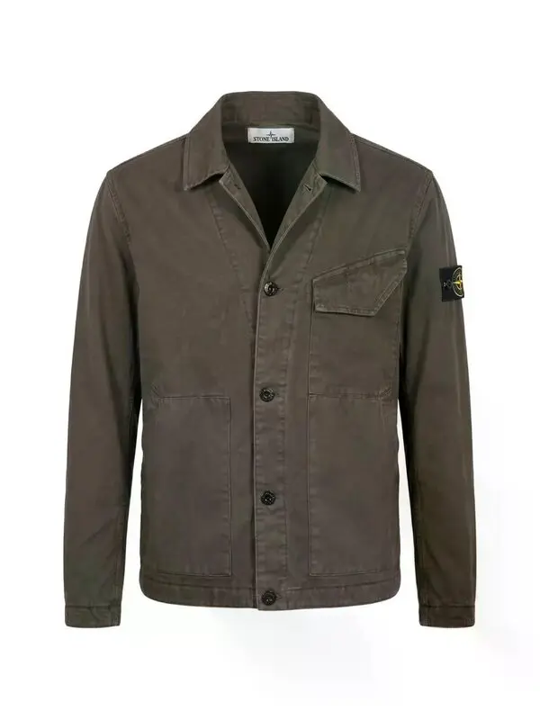 Stone Island Logo-patch Button-up Jacket