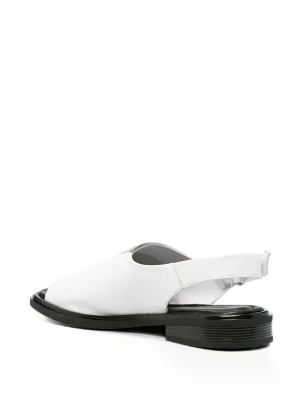 SERGIO MORETTI FIRENZE Leather Touch-strap Flat Sandals