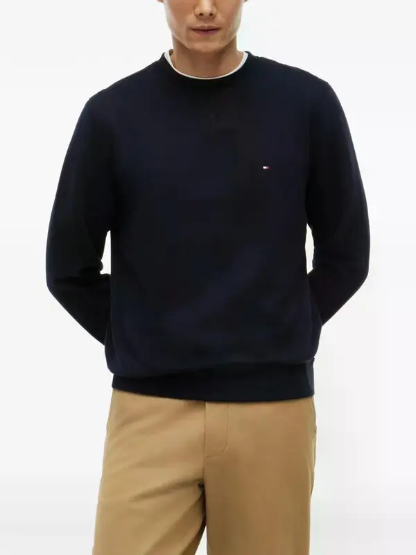 Tommy Hilfiger Logo-patch Crew-neck Sweater