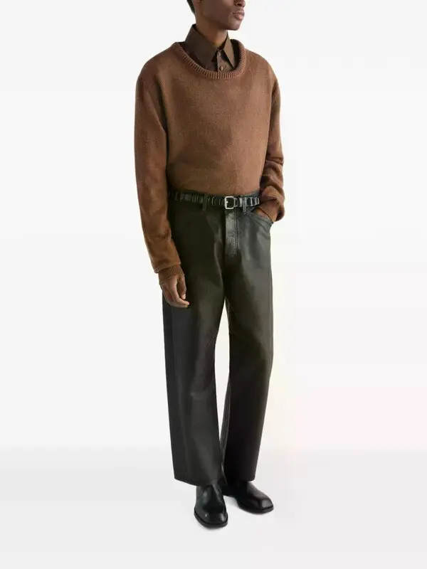LEMAIRE Crew-neck Sweater In Alpaca Wool Blend