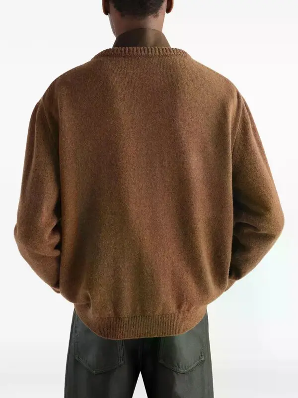 LEMAIRE Crew-neck Sweater In Alpaca Wool Blend