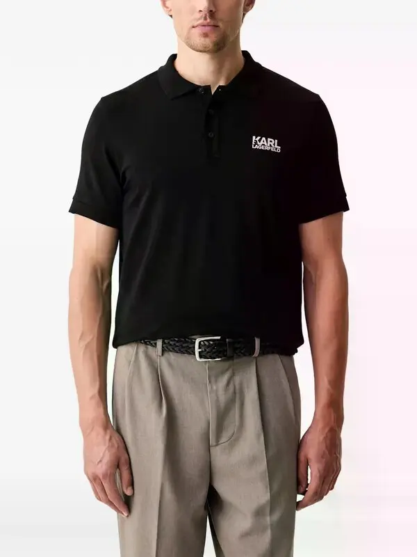 Karl Lagerfeld Logo-print Short-sleeve Polo Shirt