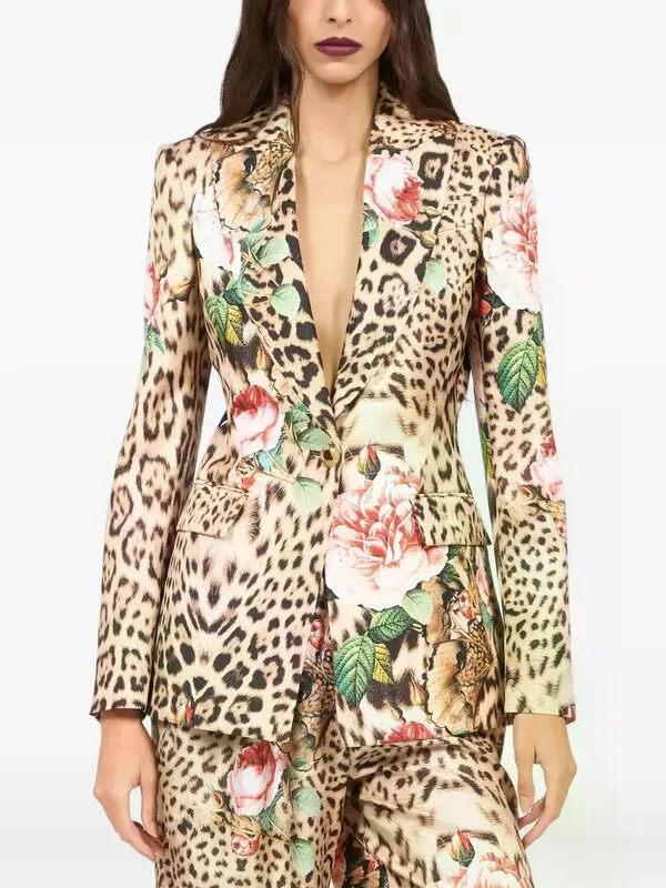 Roberto Cavalli Leopard-print Blazer