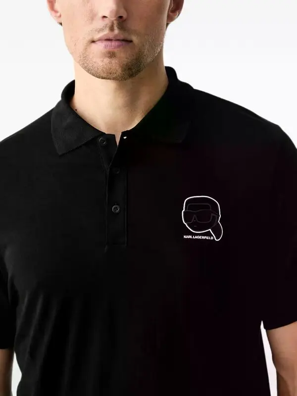 Karl Lagerfeld Logo-patch Polo Shirt