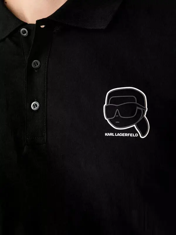 Karl Lagerfeld Logo-patch Polo Shirt