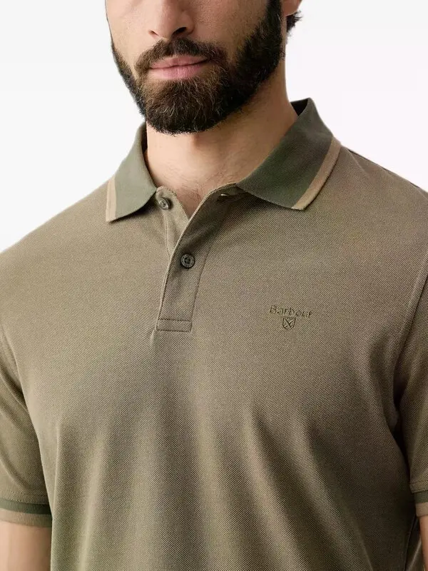 Barbour Barnard Logo-embroidered Short-sleeved Polo Shirt - Green