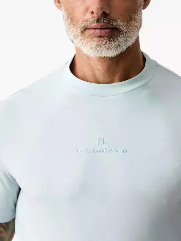 Karl Lagerfeld Logo-embroidered T-shirt